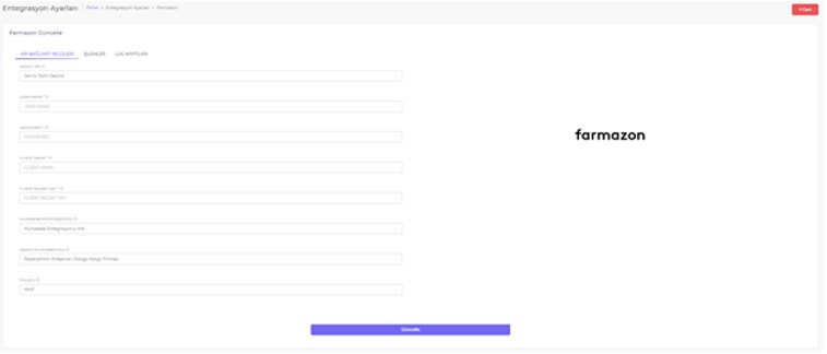 Farmazon API Bilgileri Nasıl Alınır?